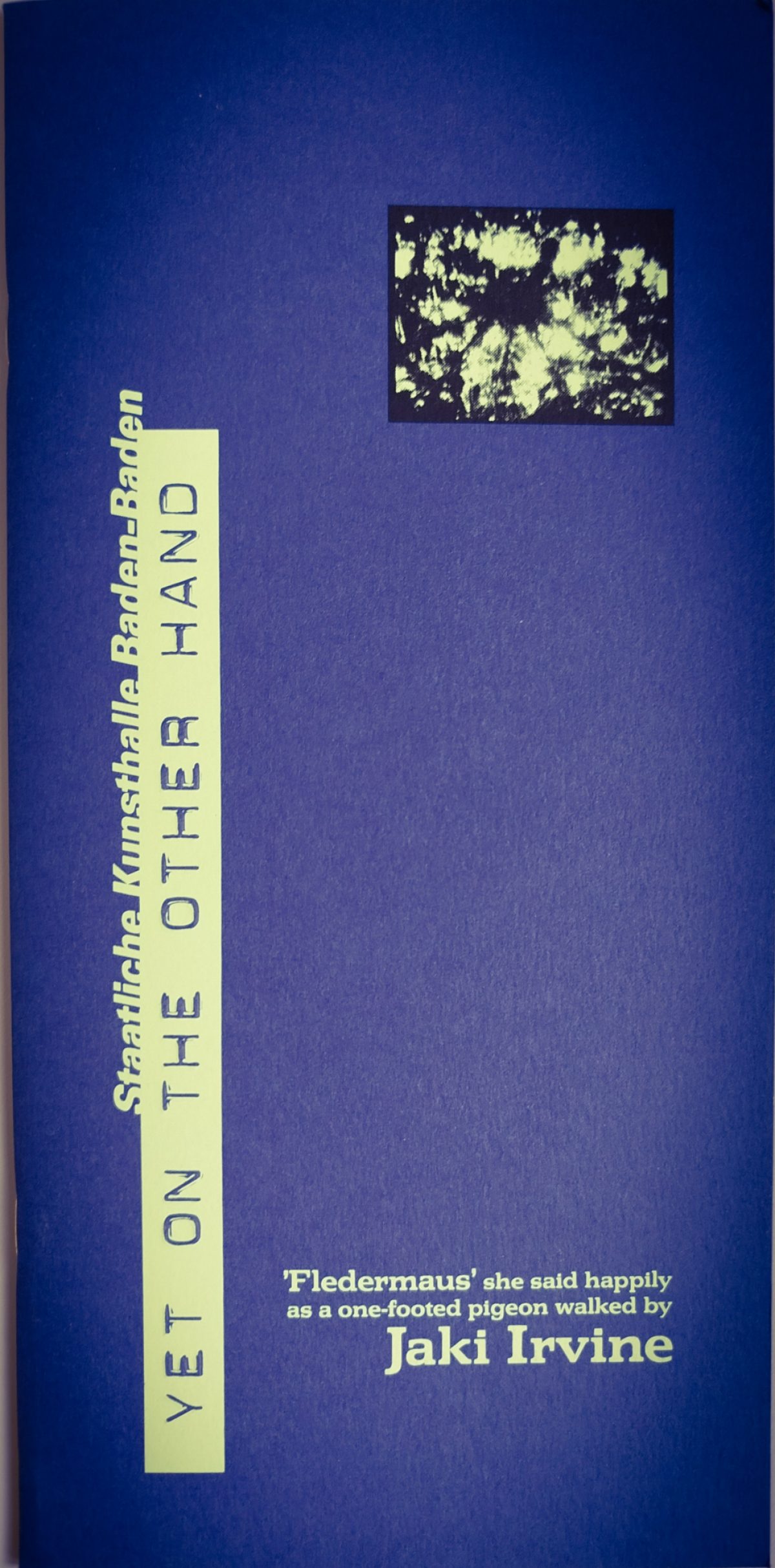 Jaki Irvine : Programm – Staatliche Kunsthalle Baden-Baden